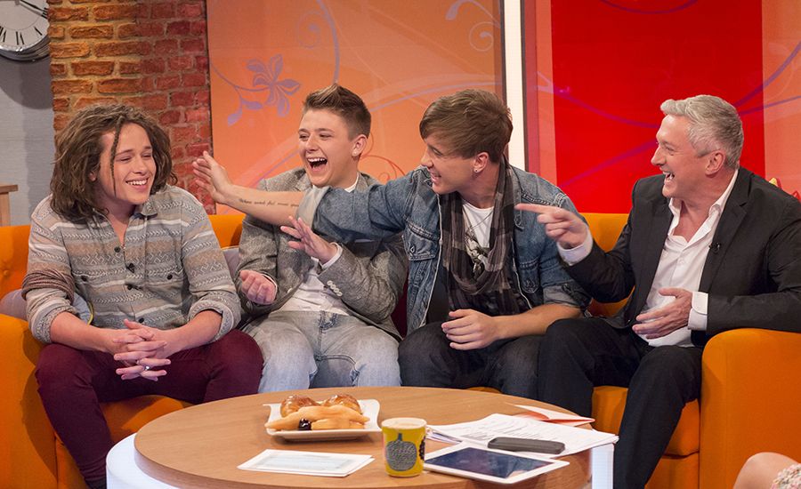 Louis Walsh, Luke Friend, Sam Callahan and Nicholas McDonald talk about ...