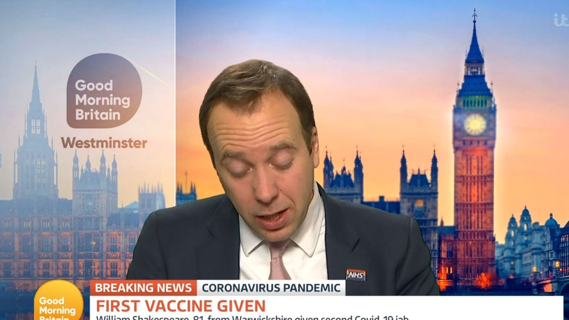 Piers Morgan's reaction to Matt Hancock breaking down in tears on GMB ...