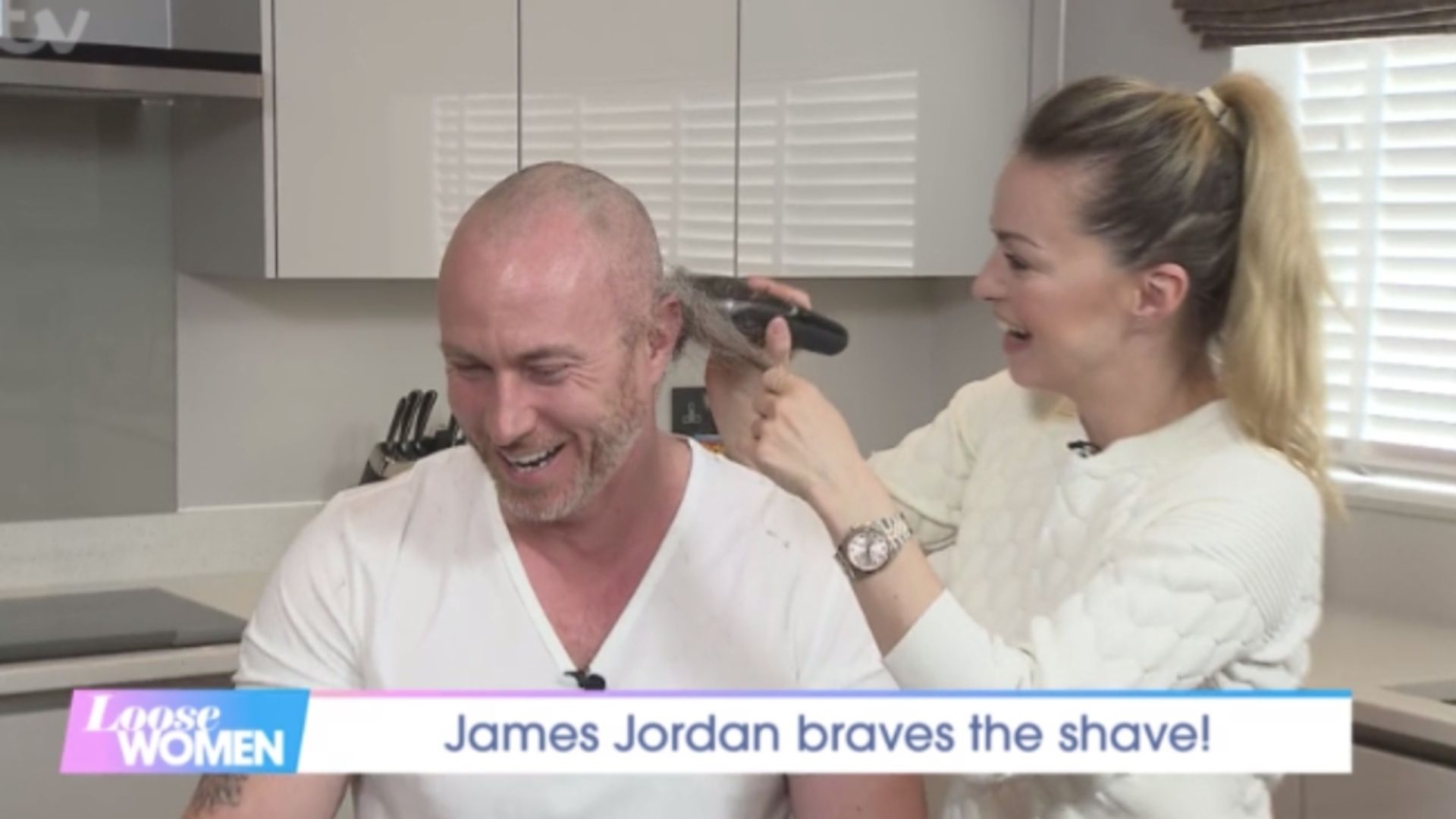 James Jordan shaves head on live TV for heartwarming reason | HELLO!