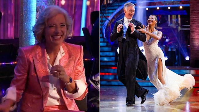 Emma Thompson brings Hollywood glamour to Strictly as she cheers husband Greg Wise | HELLO!