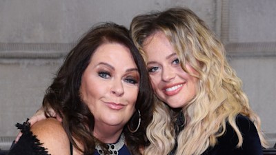 Emily Atack's blue and white dress on Celebrity Juice is a total Zara ...