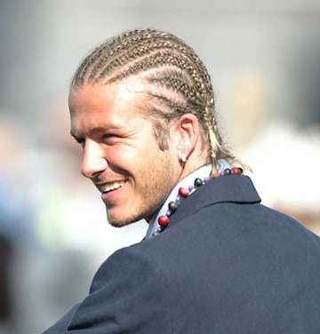 Romeo Beckham replicates dad David Beckham's famous braided hairstyle ...