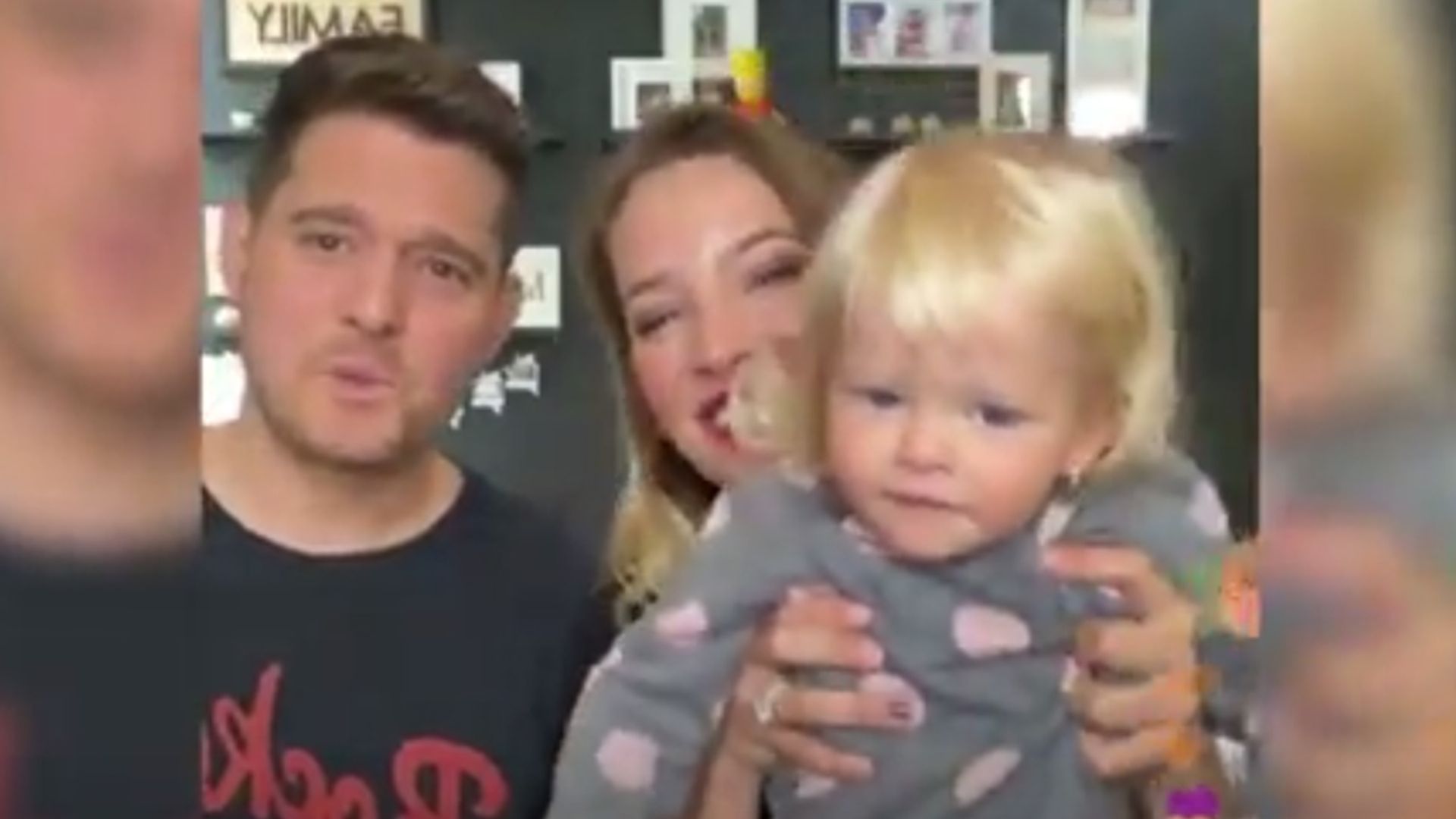 Michael Buble's daughter Vida steals the show as she sings with her dad ...