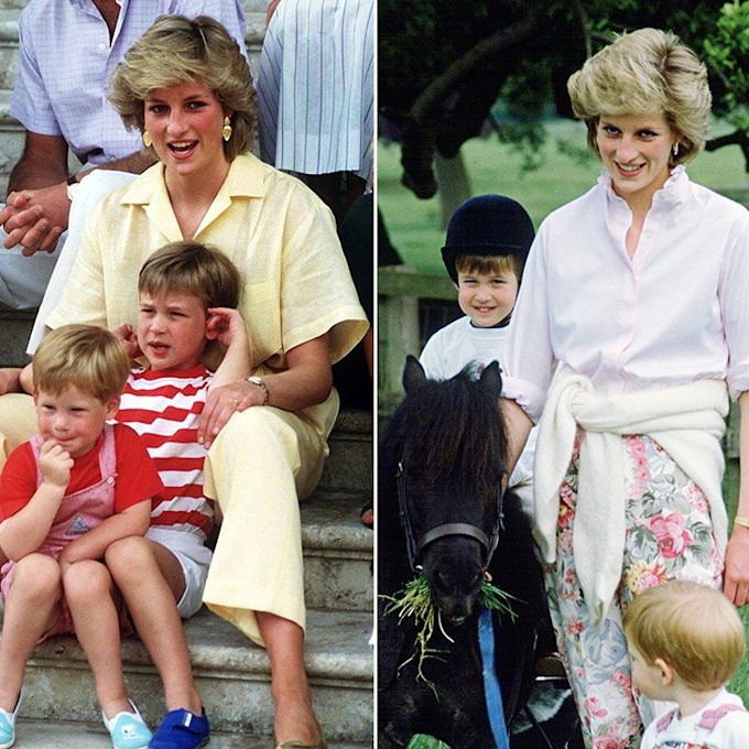 10 Lovely Photos Of Princess Diana With Sons Prince William And Prince