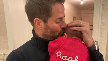 Jamie Redknapp divides fans with new photo of baby son Raphael | HELLO!
