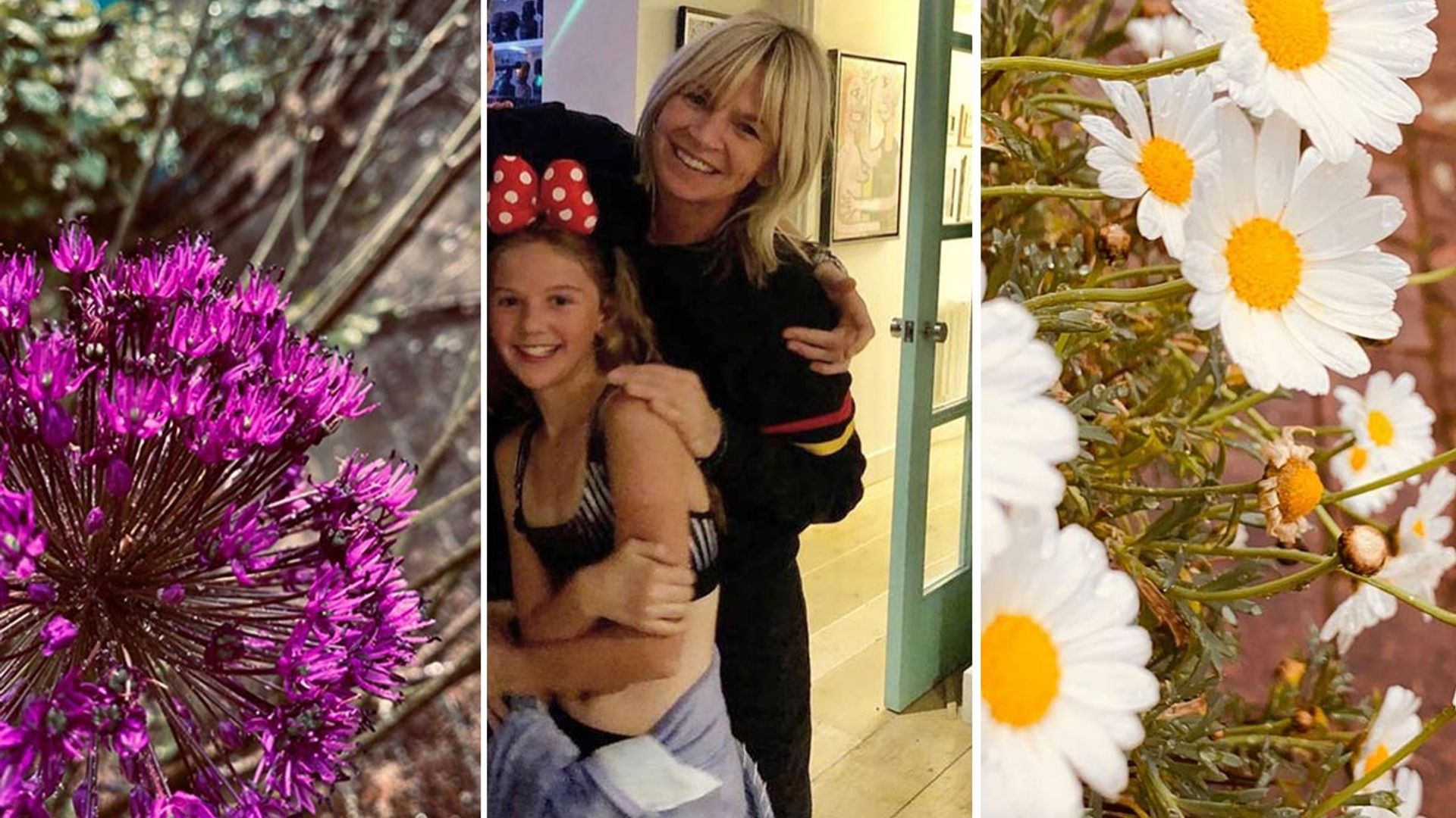 Zoe Ball and daughter Nelly show off blossoming garden at East Sussex ...