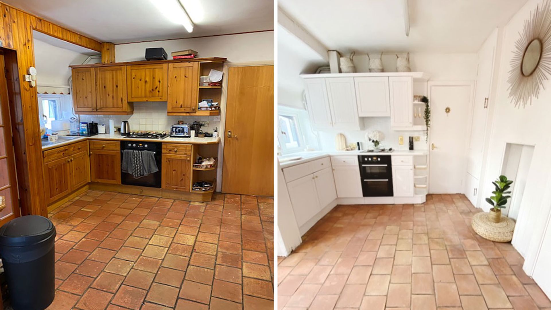 DIY savvy mum completely transforms kitchen for only £100 | HELLO!