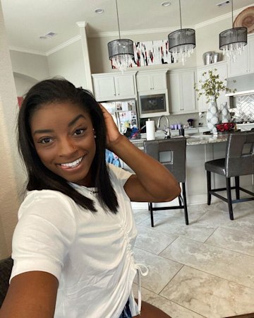 Simone Biles' mammoth kitchen doubles as a gym – inside | HELLO!