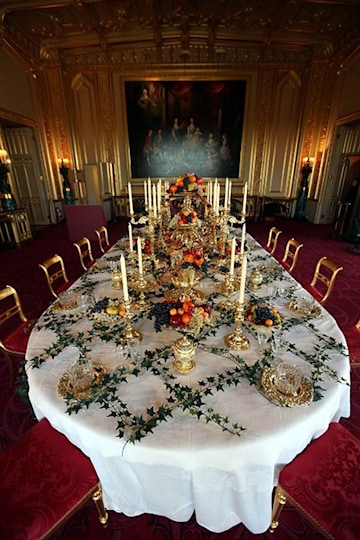 The Queen's opulent Windsor Castle dining room where she'll host ...