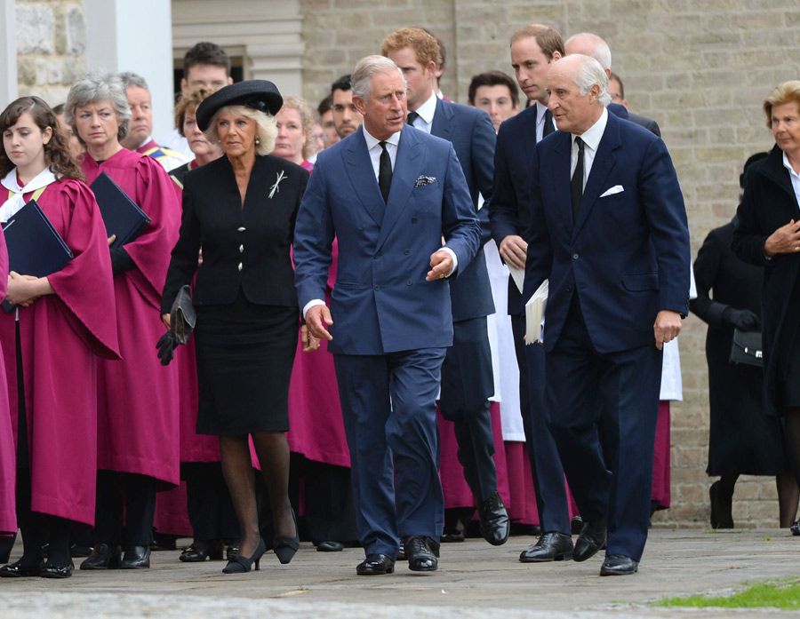Prince Charles attends funeral of friend Hugh van Cutsem with Prince ...