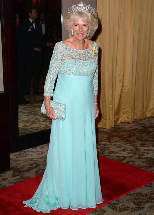 Camilla Duchess of Cornwall wears Queen Mother's Boucheron tiara in Sri ...