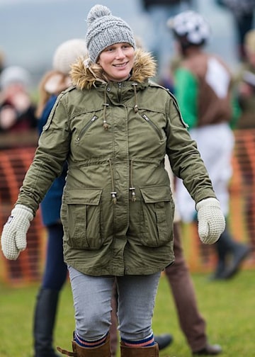 Zara Phillips shows off her baby bump in he final stages of her ...