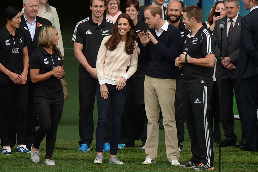 Kate Middleton and Prince William take part in the Rippe Rugby ...