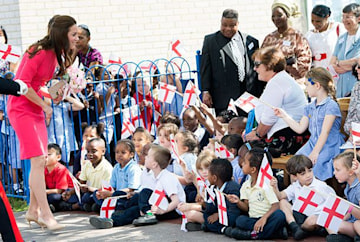 Kate Middleton bonds with children on school charity visit | HELLO!