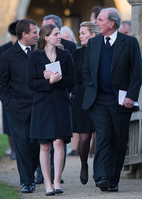 Princess Anne, Autumn Phillips and Peter Phillips attend Sarah Staples ...