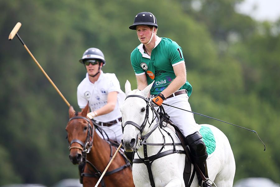 Prince Harry plays polo after meeting baby Princess Charlotte | HELLO!