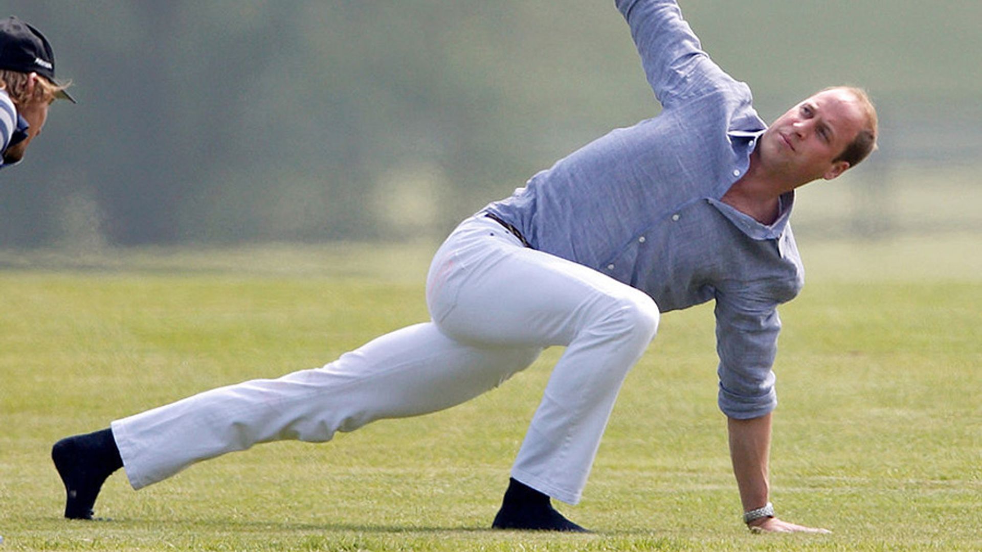 Prince William shows off his yoga moves as he warms up for polo | HELLO!