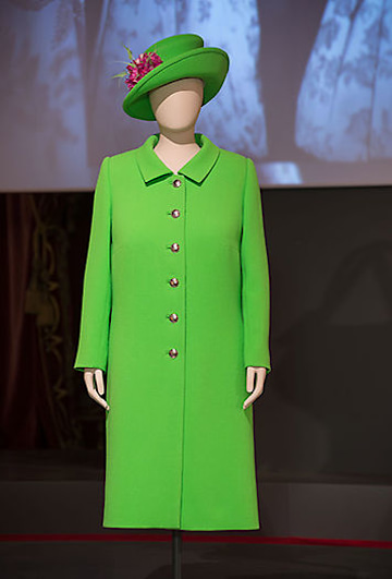 The Queen visits exhibition showcasing 150 of her outfits | HELLO!