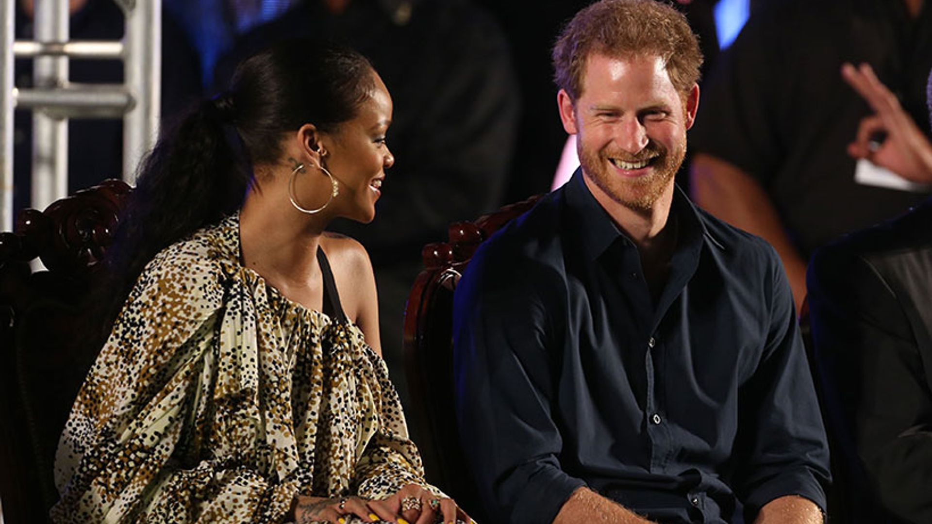 Prince Harry shares a laugh with Rihanna on Caribbean visit | HELLO!