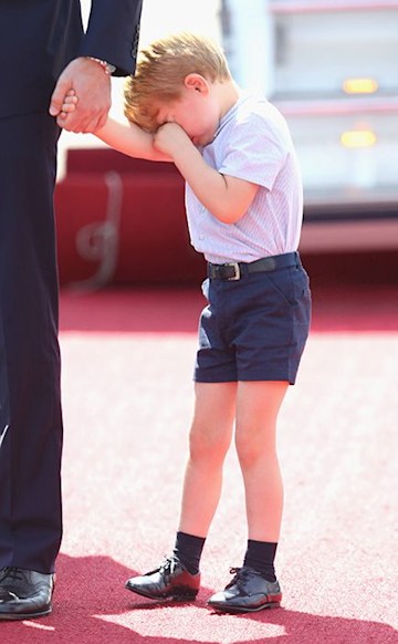 Royal tour 2017: Prince George worn out as Cambridges arrive in Berlin ...