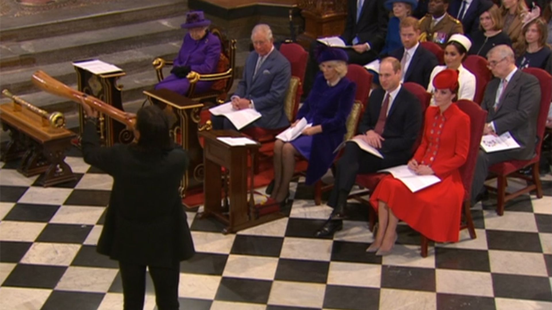 Why Meghan Markle sat behind Kate Middleton at Commonwealth Day service ...
