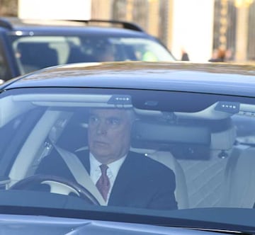 Prince Andrew accompanies Prince Charles as he makes Christmas Day ...