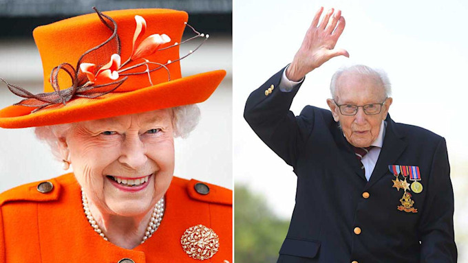 Captain Tom Moore has BEST reaction to the Queen's knighthood - watch ...