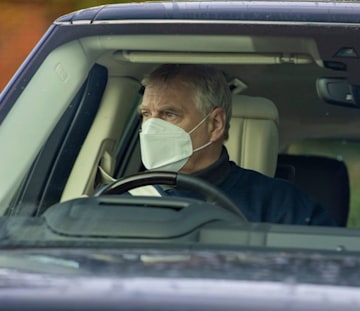 Prince Andrew spotted in face mask on first public appearance since ...