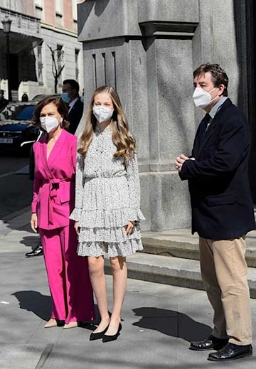 Queen Letizia's daughter Princess Leonor, 15, carries out first ever ...