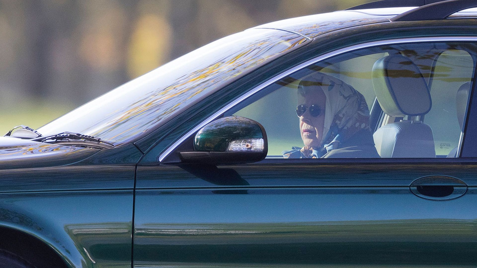 The Queen pictured driving at Windsor Castle in first public outing ...