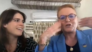 Princess Beatrice and Sarah Ferguson wipe away tears as they meet ...