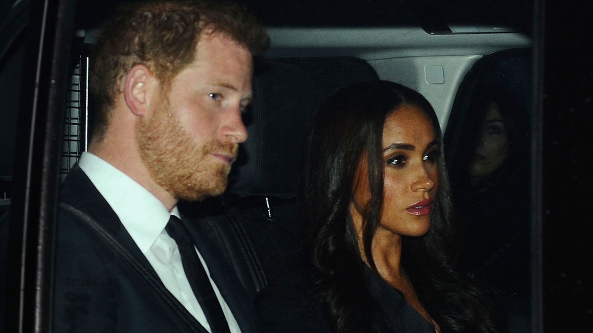 Meghan Markle looks sombre as she arrives at Buckingham Palace | HELLO! Meghan Markle looks sombre as she arrives at Buckingham Palace | HELLO!