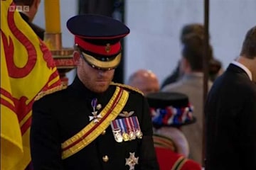 Royal grandchildren, including Prince William and Prince Harry, follow ...