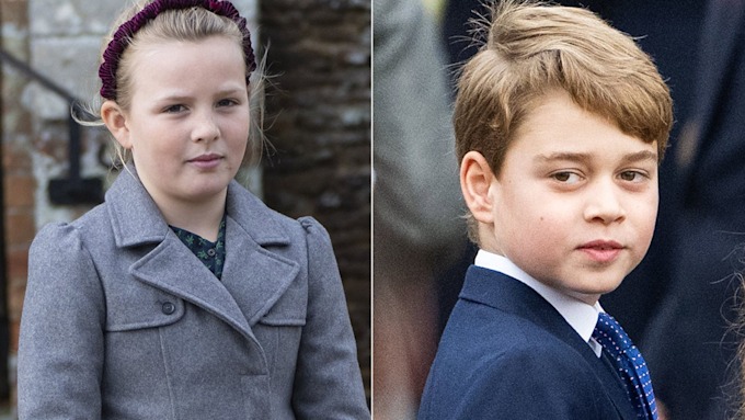 Watch cheeky Mia Tindall try to get Prince George's attention during ...