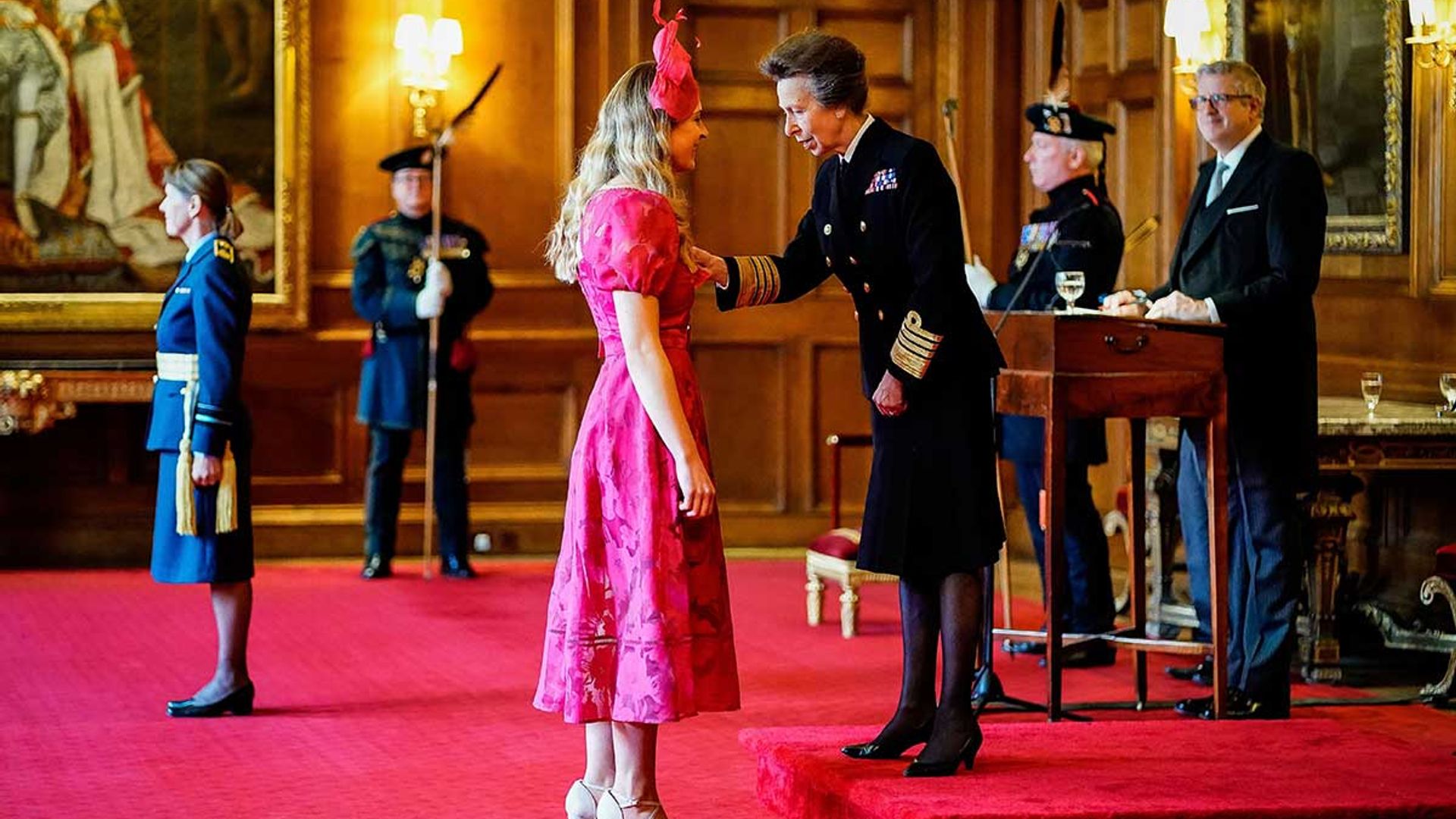 Princess Anne returns to work after attending King Constantine's ...