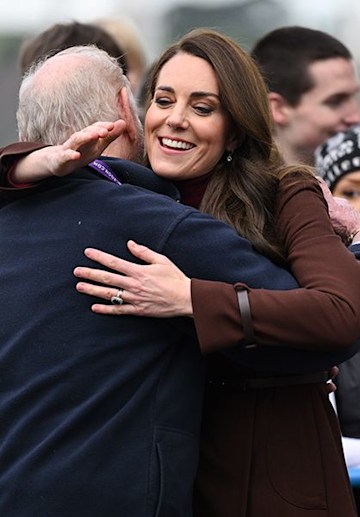 Kate Middleton's sweet hug for old school teacher as they're reunited ...