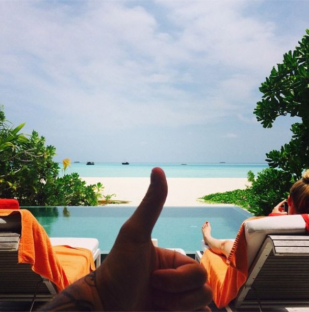 Danny Jones gives a thumbs up to married life as newlyweds honeymoon in ...