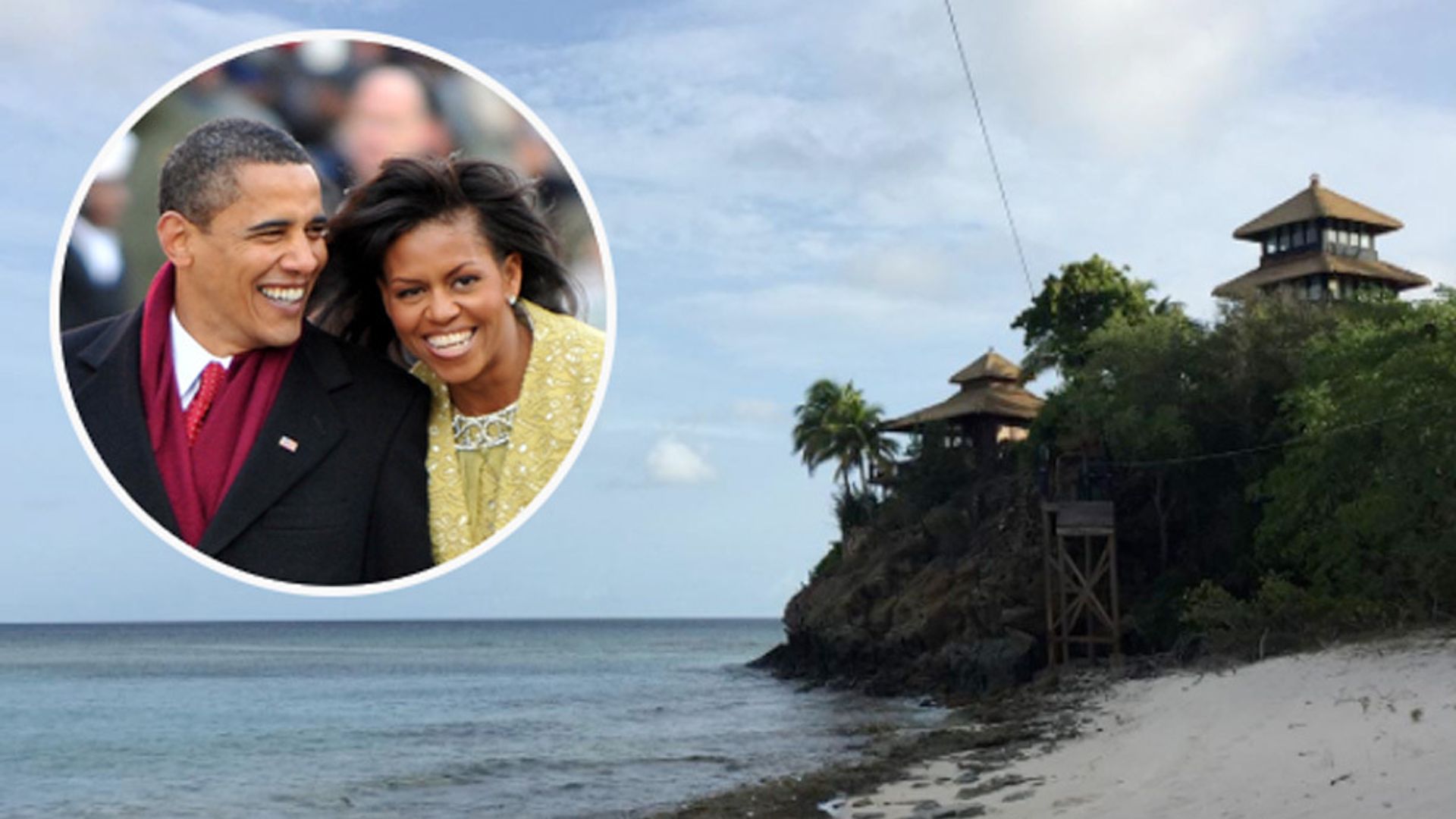 Michelle and Barack Obama vacation at Richard Branson's Caribbean home ...
