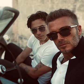 David Beckham makes jaws drop in Italian holiday snaps with Brooklyn ...