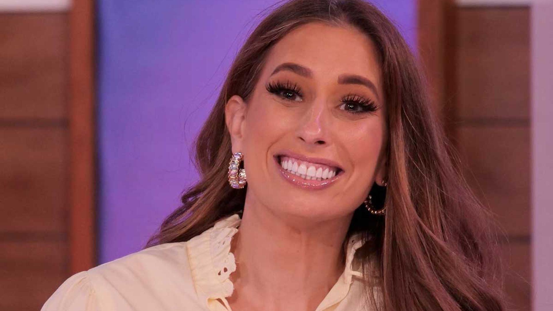 Stacey Solomon shows off growing baby bump in swimsuit on secluded ...