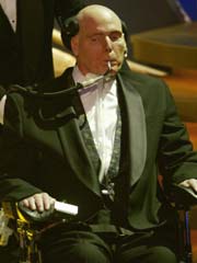 christopher reeve, Christopher Reeve makes speech without | HELLO!