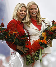 Sisters Jodie and Jemma ship shape at the docks | HELLO!