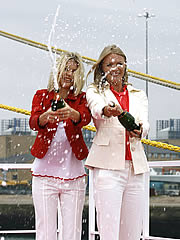 Sisters Jodie and Jemma ship shape at the docks | HELLO!