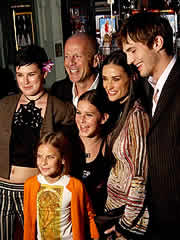 THREE'S COMPANY FOR BRUCE, DEMI AND ASHTON AT 'ANGELS' PREMIERE | HELLO!