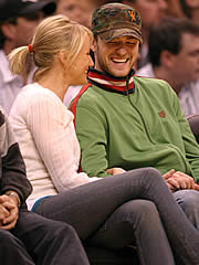 Loved-up Cameron and Justin at Lakers game | HELLO!