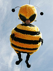 Jerry buzzes into action with high-wire 'Bee' stunt | HELLO!