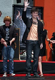 Harry Potter stars Daniel, Rupert and Emma leave their mark | HELLO!