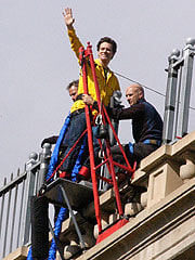 Funnyman Jim's daredevil bungee jump for latest film role | HELLO!