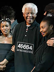 nelson mandela, Nelson Mandela launches '46664' CD | HELLO!