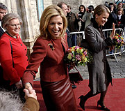 Maxima and Mathilde see the funny side of royal life | HELLO!